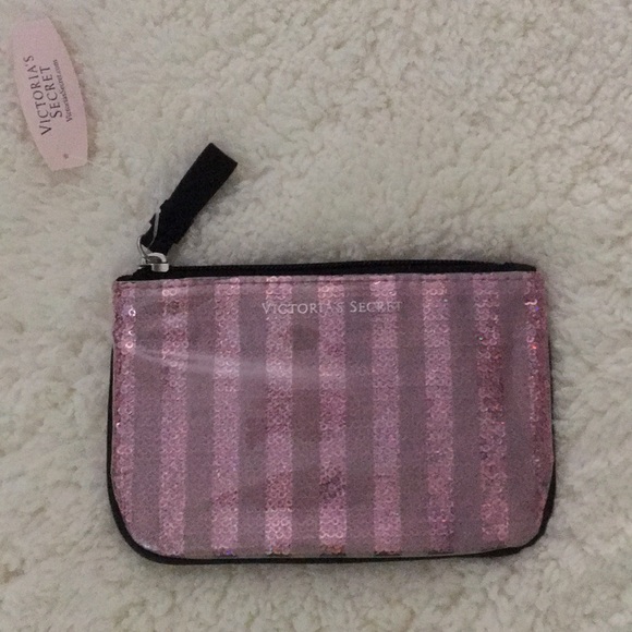 Victoria's Secret | Bags | New Victorias Secret Pink Sequins Coin Purse ...